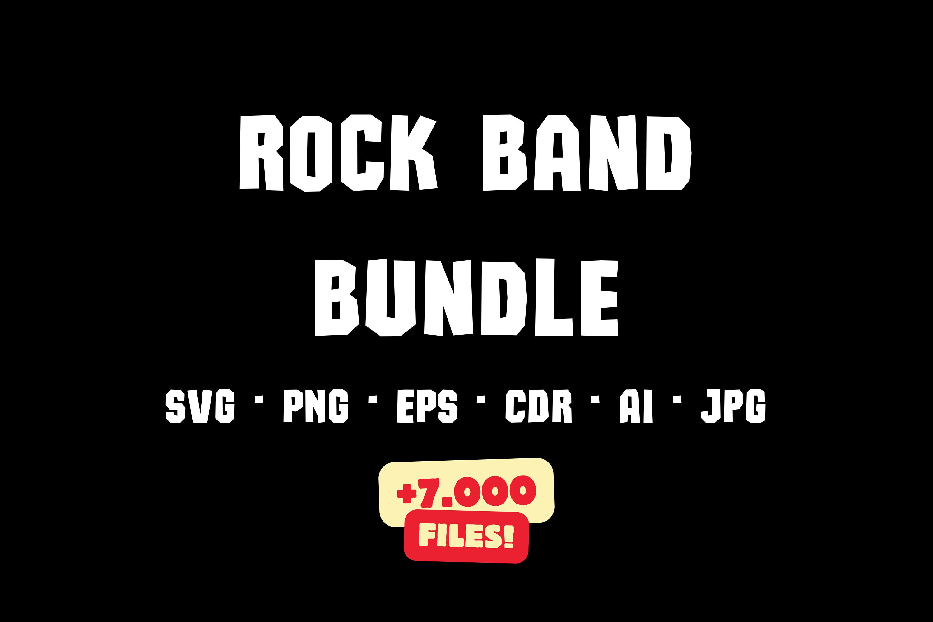 Rock Band Svg Bundle, Svg, Eps, Ai, Cdr, Png, Jpg, Pdf, Rock Music, Svg ...