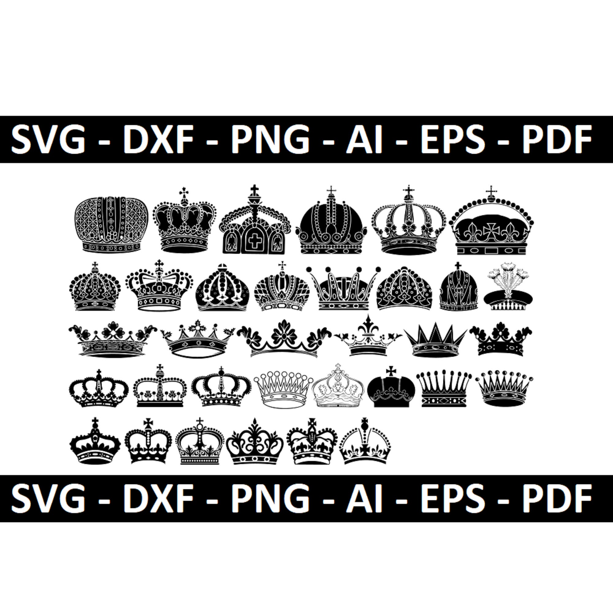 Royal Crown Svg King Crown Svg Crown Svg Bundle Crown Png Bundle