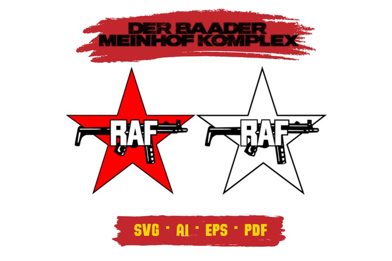 RAF Svg Bundle, the Red Army Faction, Rote Armee Fraktion, Baader ...