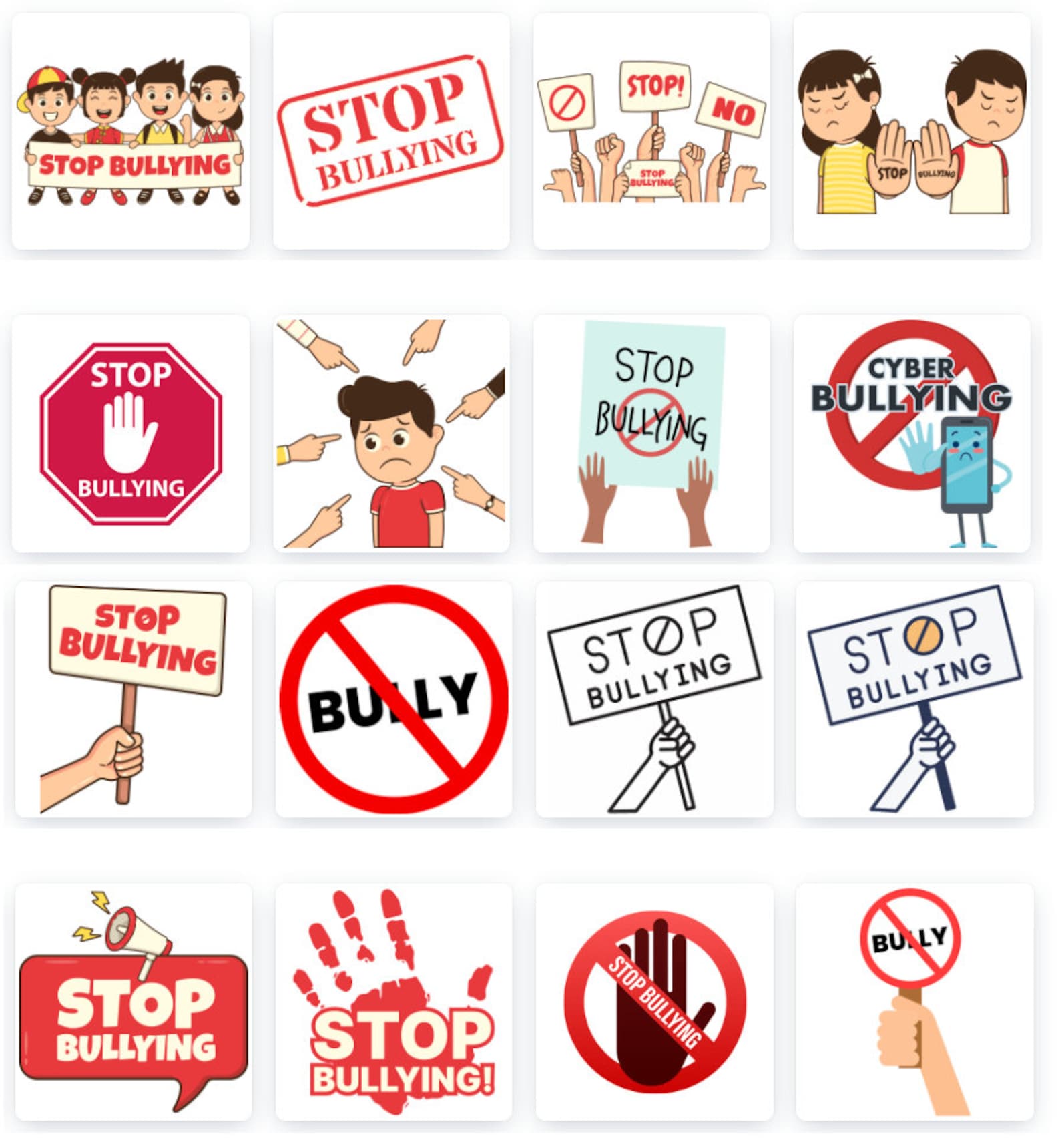 Stop Bullying SVG Bundle, Anti-bullying Cut File Set, Inspirational ...