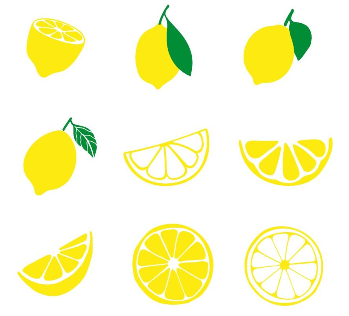 Lemon Slice Svg,fruits Dxf,fruit Svg,furit Cut File,lemon Layered ...