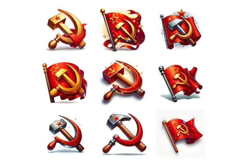 Communism PNG Bundle, Hammer and Sickle Bundle, Communism Clipart ...