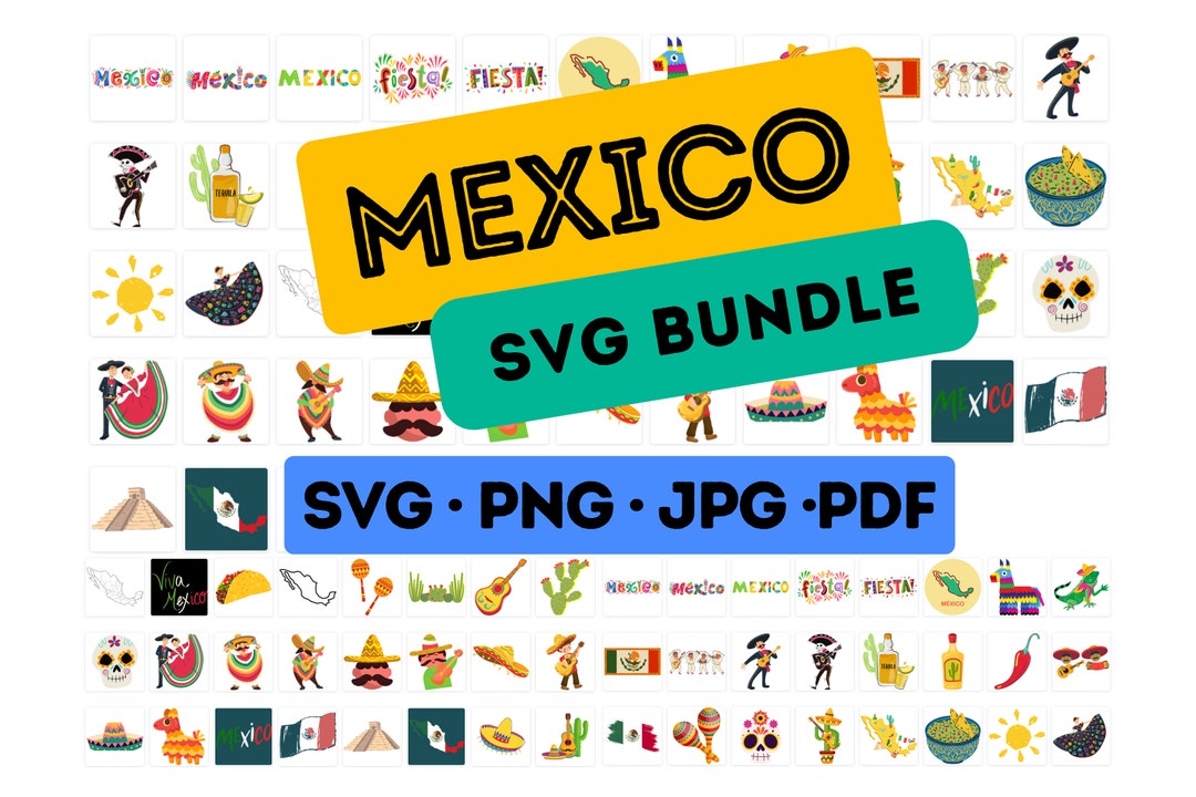 50 Mexico SVG Bundle, Mexican Flag Eagle SVG, Mexico Coat of Arms SVG ...