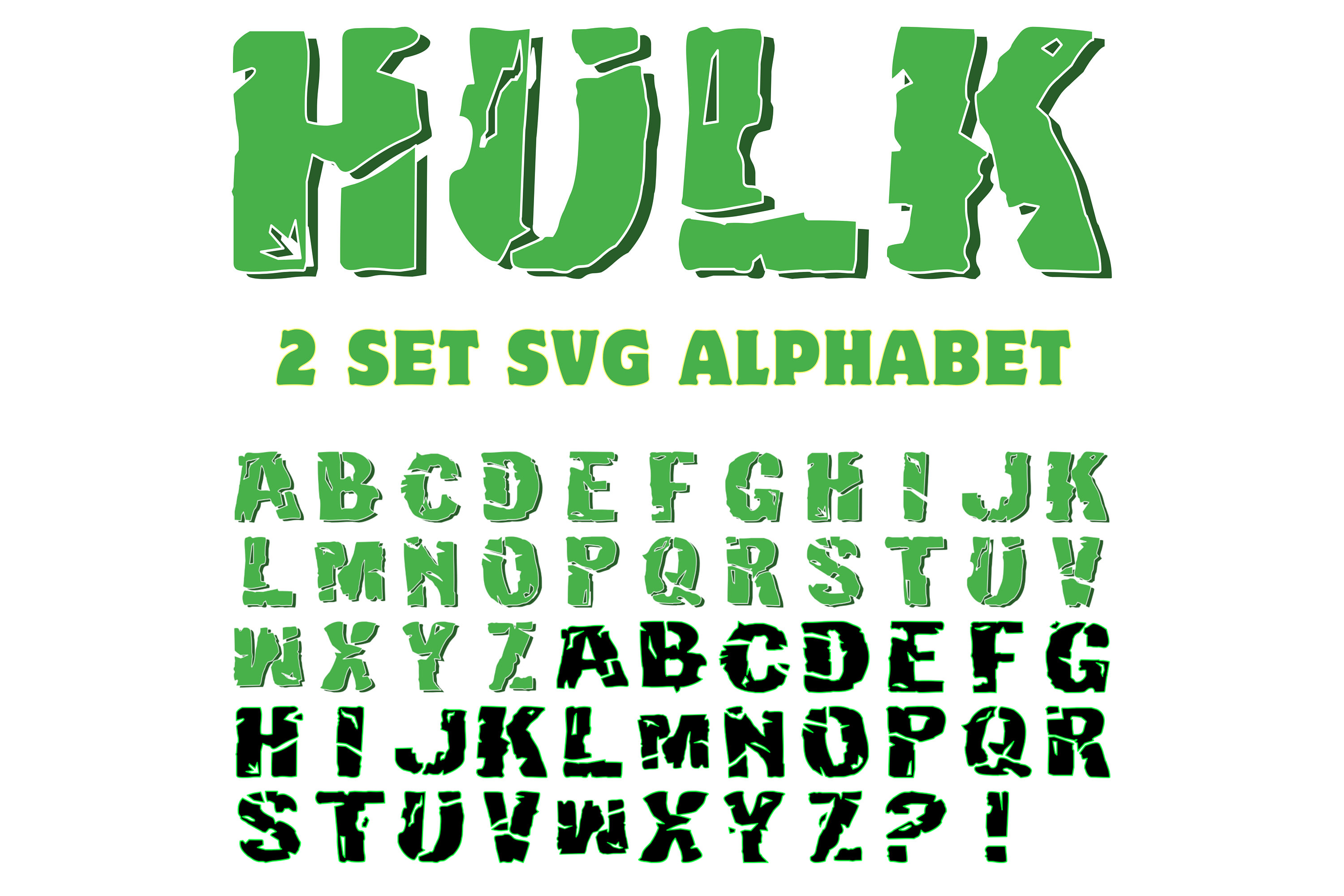HULK FONT SVG, Hulk Svg, Hulk Alphabet Svg, Font Svg, Instant Download ...