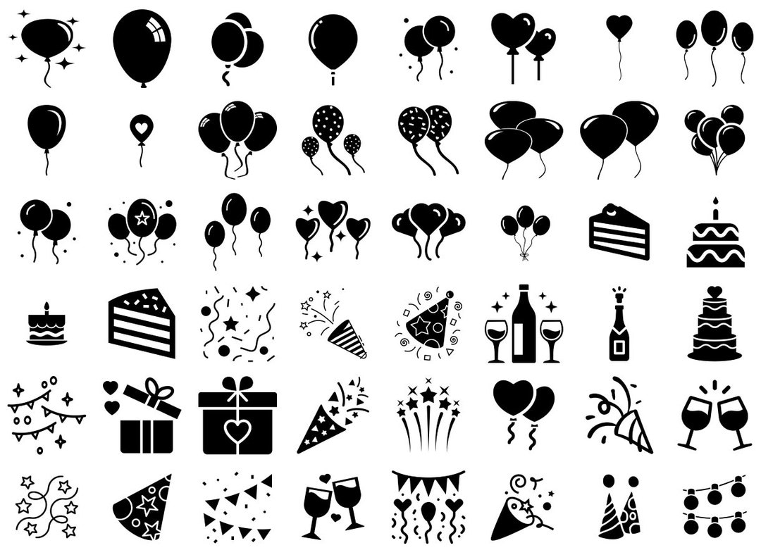 Celebration SVG Bundle, Party Decorations, Birthday Svgs, Festive ...