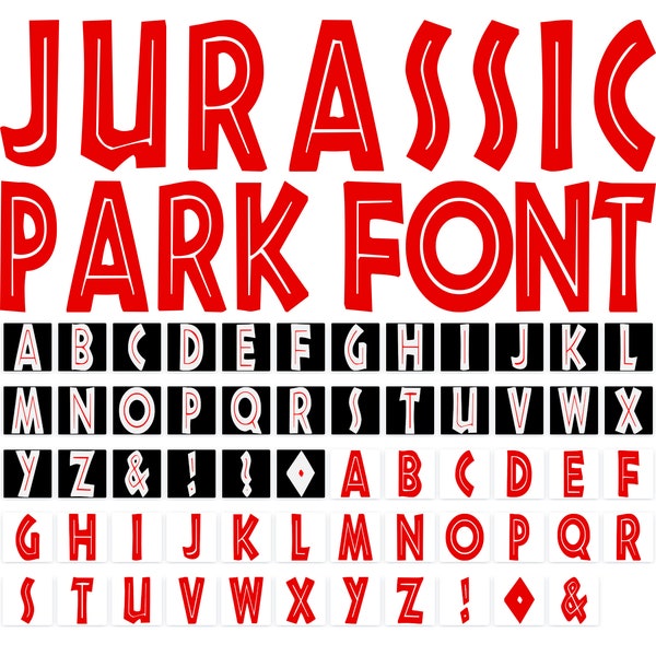 Jurassic Park Font - Etsy