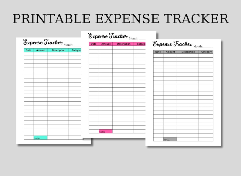 Expense Tracker, Spending Tracker Printable,income and Expense Tracker ...