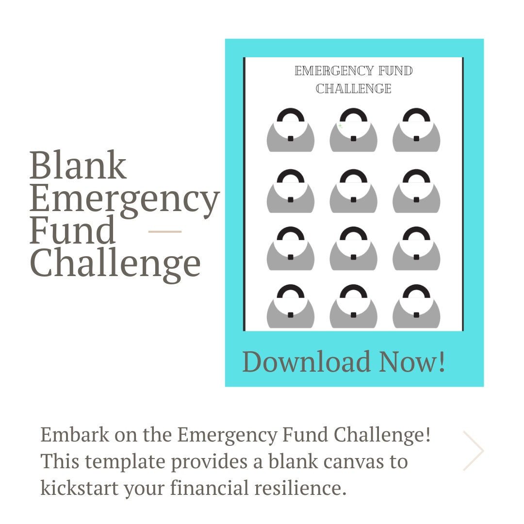 Blank Emergency Fund Template - Etsy