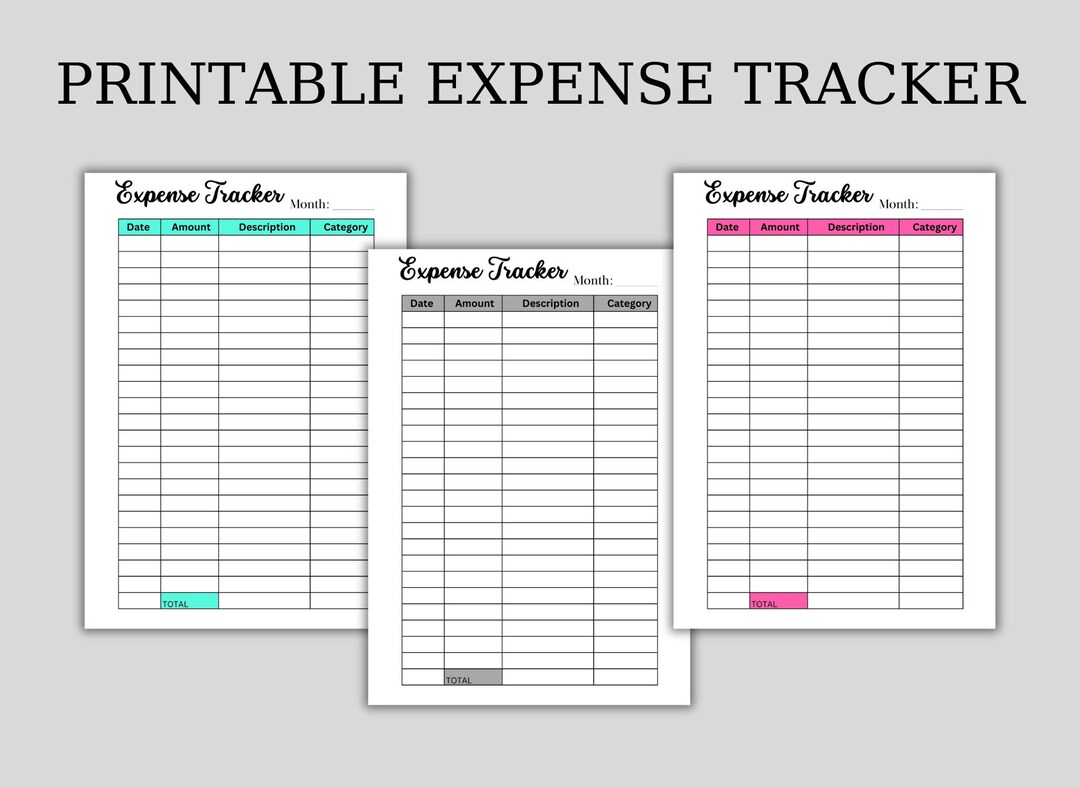 Expense Tracker, Spending Tracker Printable,income and Expense Tracker ...