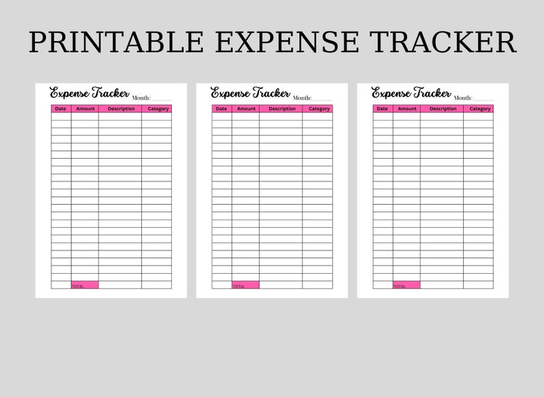 Expense Tracker, Spending Tracker Printable,income and Expense Tracker ...