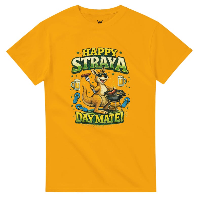 Happy Straya Day Mate! Unisex T-shirt - Fun Aussie BBQ Design for ...