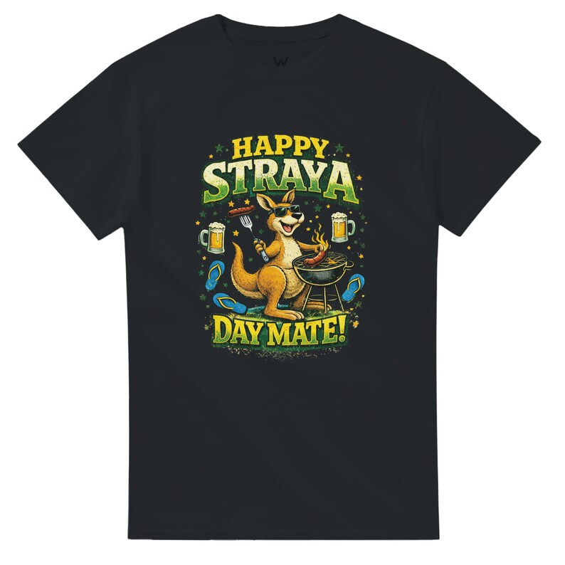 Happy Straya Day Mate! Unisex T-shirt - Fun Aussie BBQ Design for ...