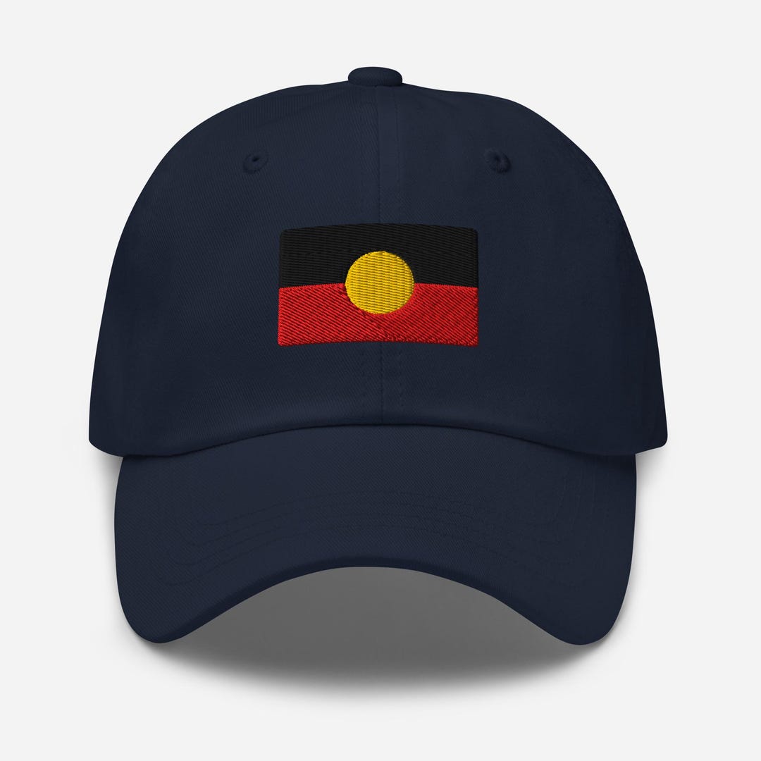 Aboriginal Flag Baseball Cap: Embroidered Cotton Dad Hat - Etsy