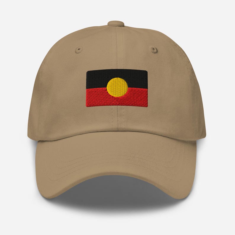 Aboriginal Flag Baseball Cap: Embroidered Cotton Dad Hat - Etsy Australia