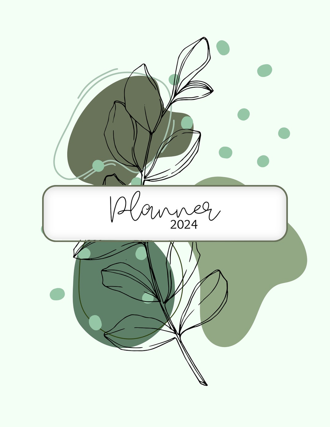 Planner 2024 Cover Page - Etsy