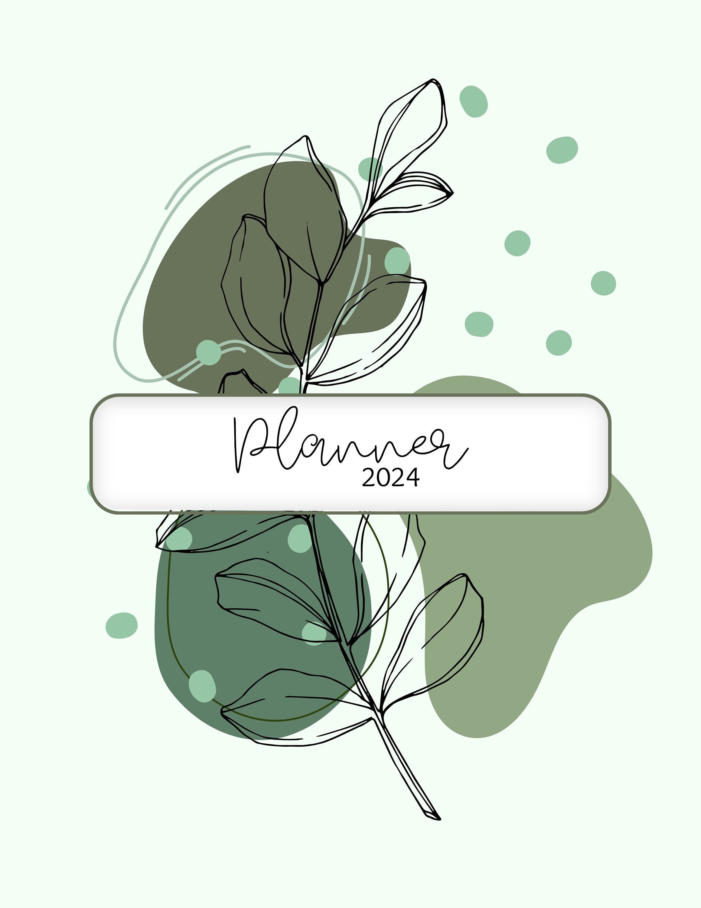 Planner 2024 Cover Page - Etsy