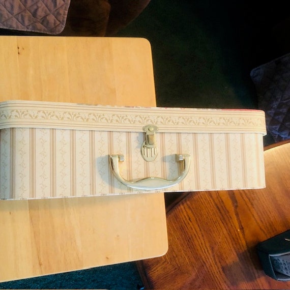 Vintage Cardboard Bistro-Paris Theme Suitcase - Gem