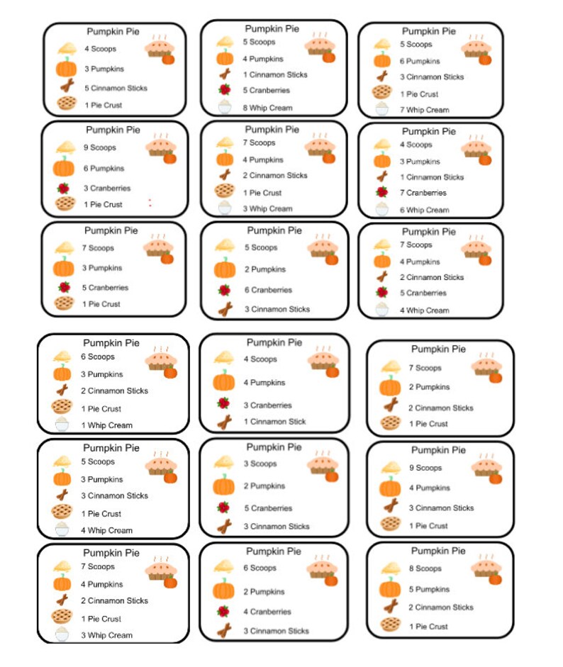 Pumpkin Pie Sensory Bin Cards | Printable Fall and Thanksgiving ...