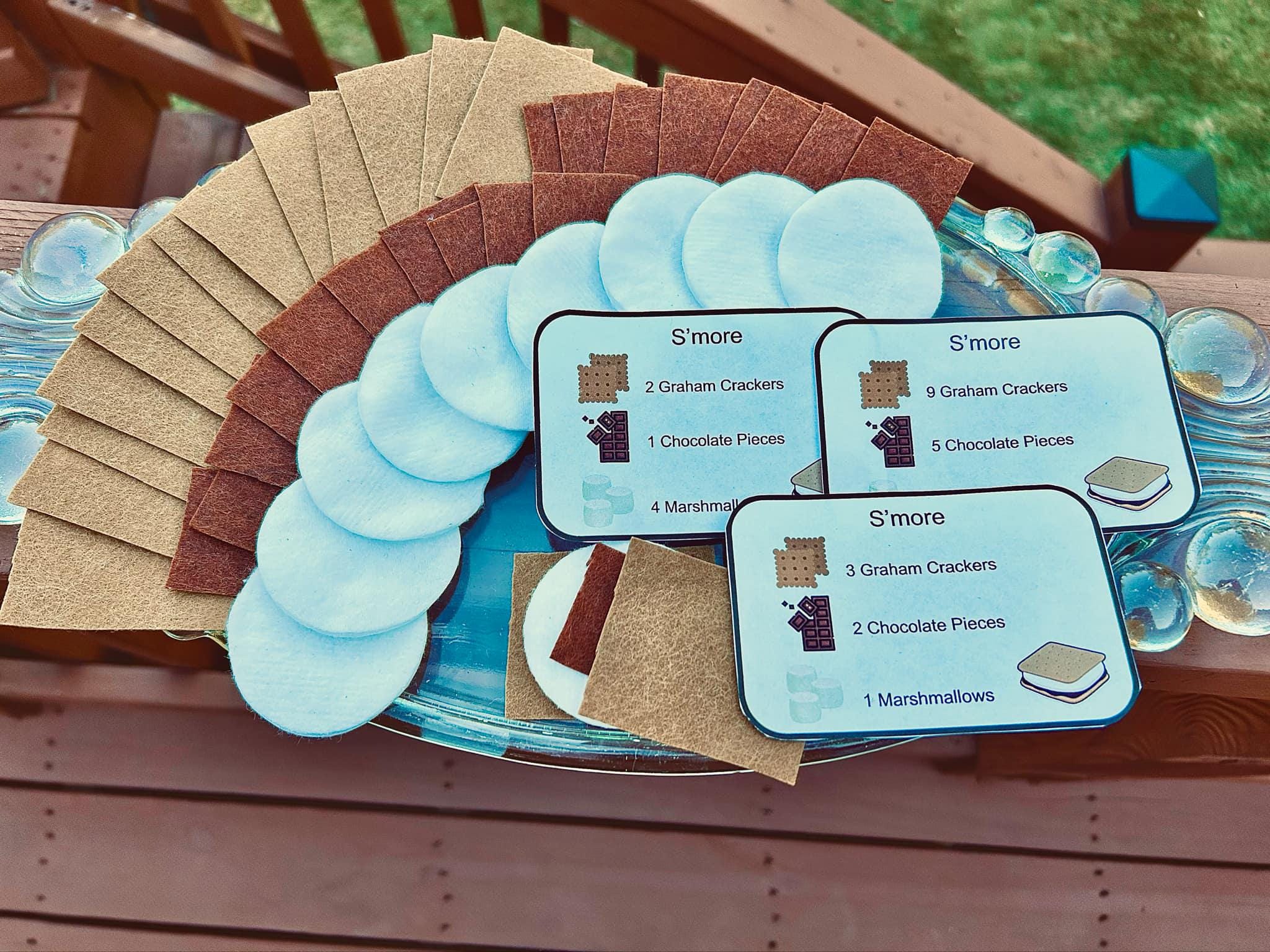 Smores Sensory Recipe Cards Counting & Measuring Sensory Activity Fall ...