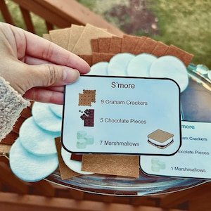 Smores Sensory Recipe Cards | Counting & Measuring Sensory Activity ...