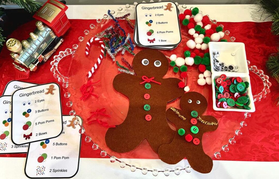 Decorate Gingerbread Man Recipe Cards for Imaginative Play Activity ...