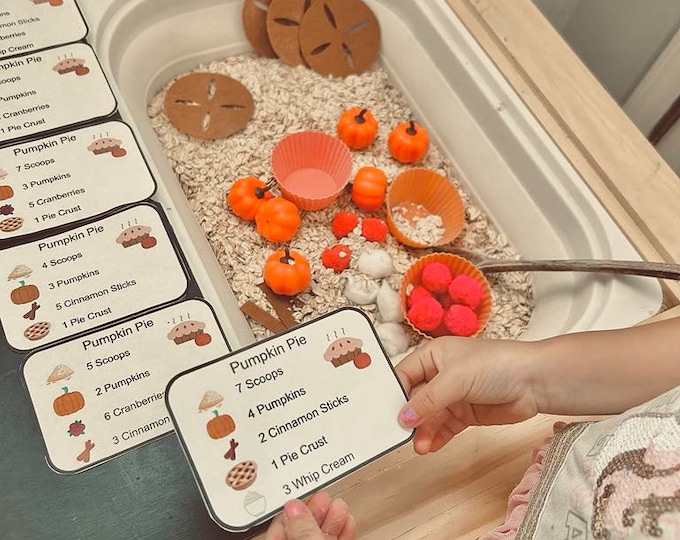 Make a Pumpkin Pie | Sensory Bin | Preschool Fall Unit Study Game ...