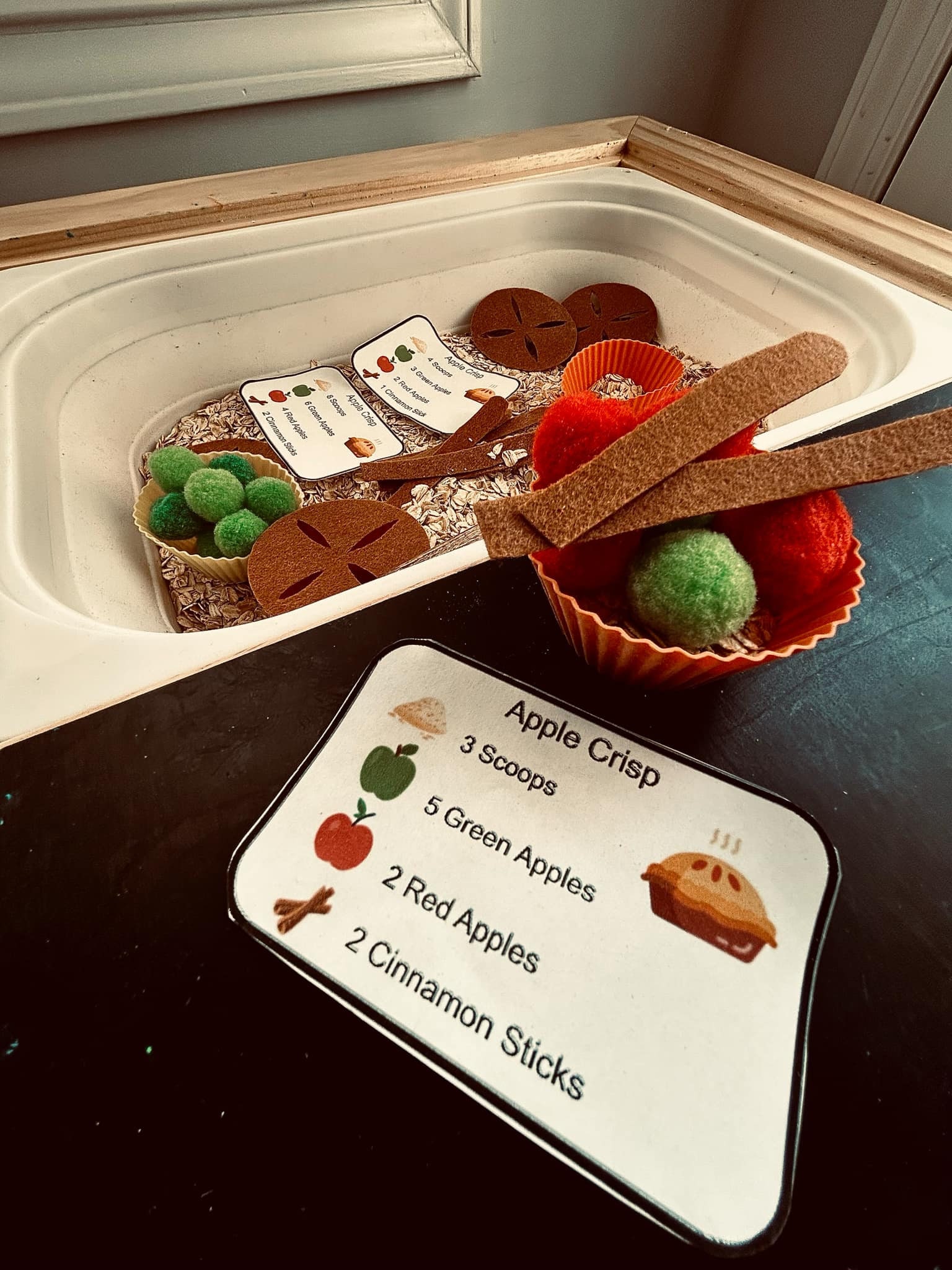 Apple Pie Sensory Bin Cards | Printable Fall Activities for Toddlers ...