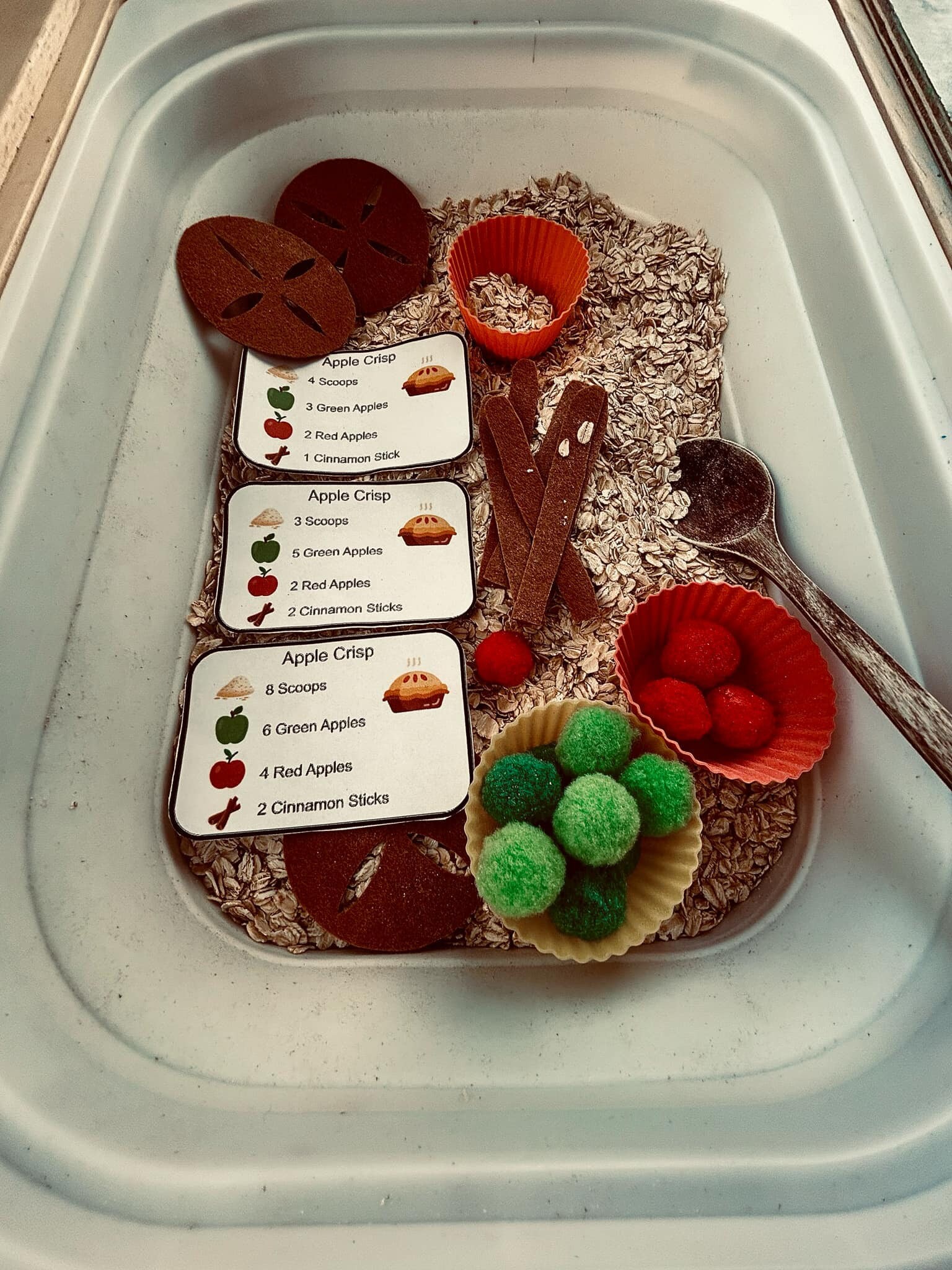 Apple Pie Sensory Bin Cards | Printable Fall Activities for Toddlers ...