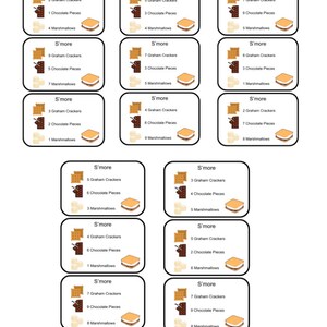Smores Sensory Recipe Cards | Counting & Measuring Sensory Activity ...