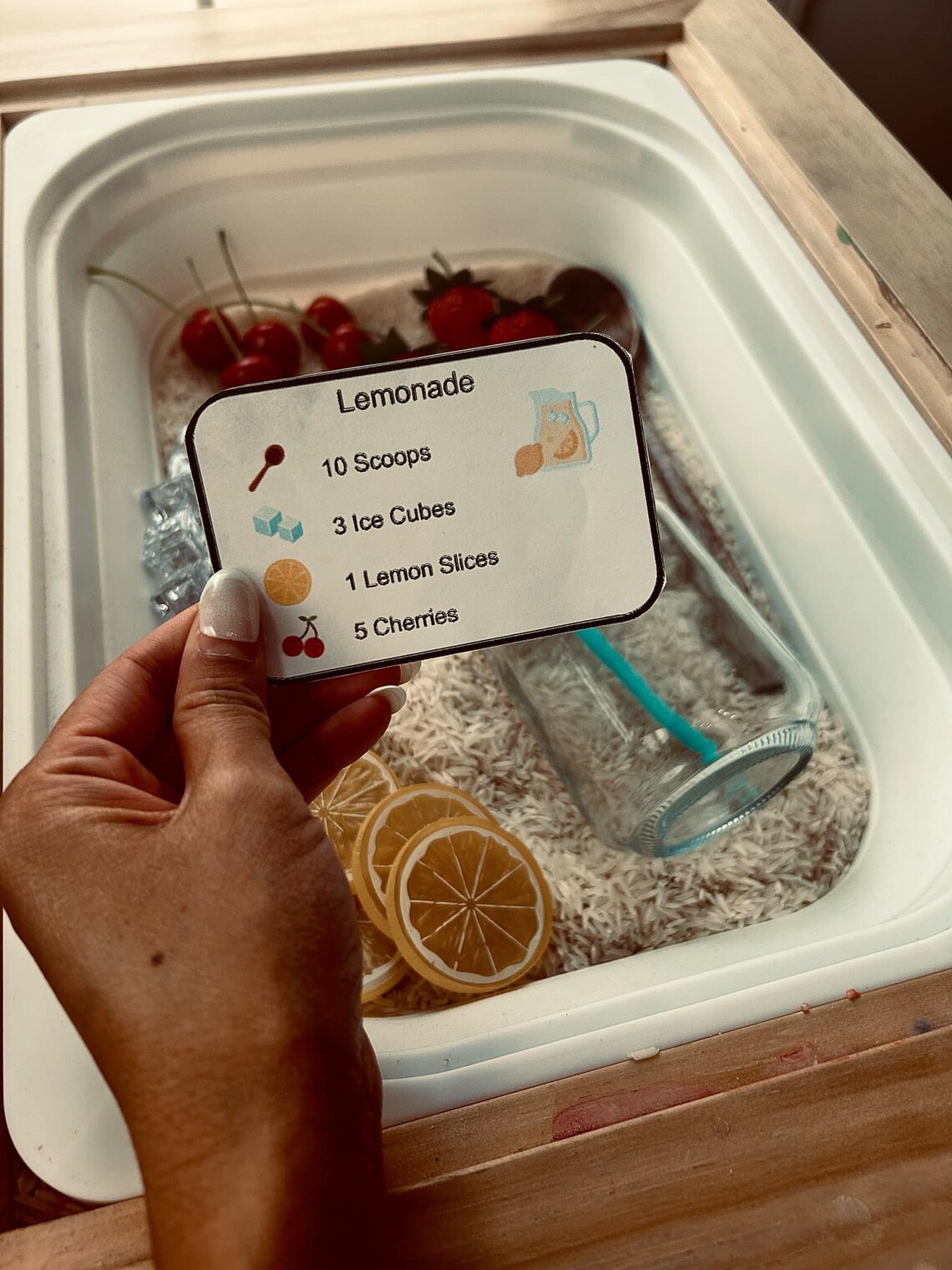 Lemonade Recipe Cards for Sensory Play | Sensory Bin Activity Cards ...