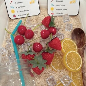 Lemonade Recipe Cards for Sensory Play | Sensory Bin Activity Cards ...