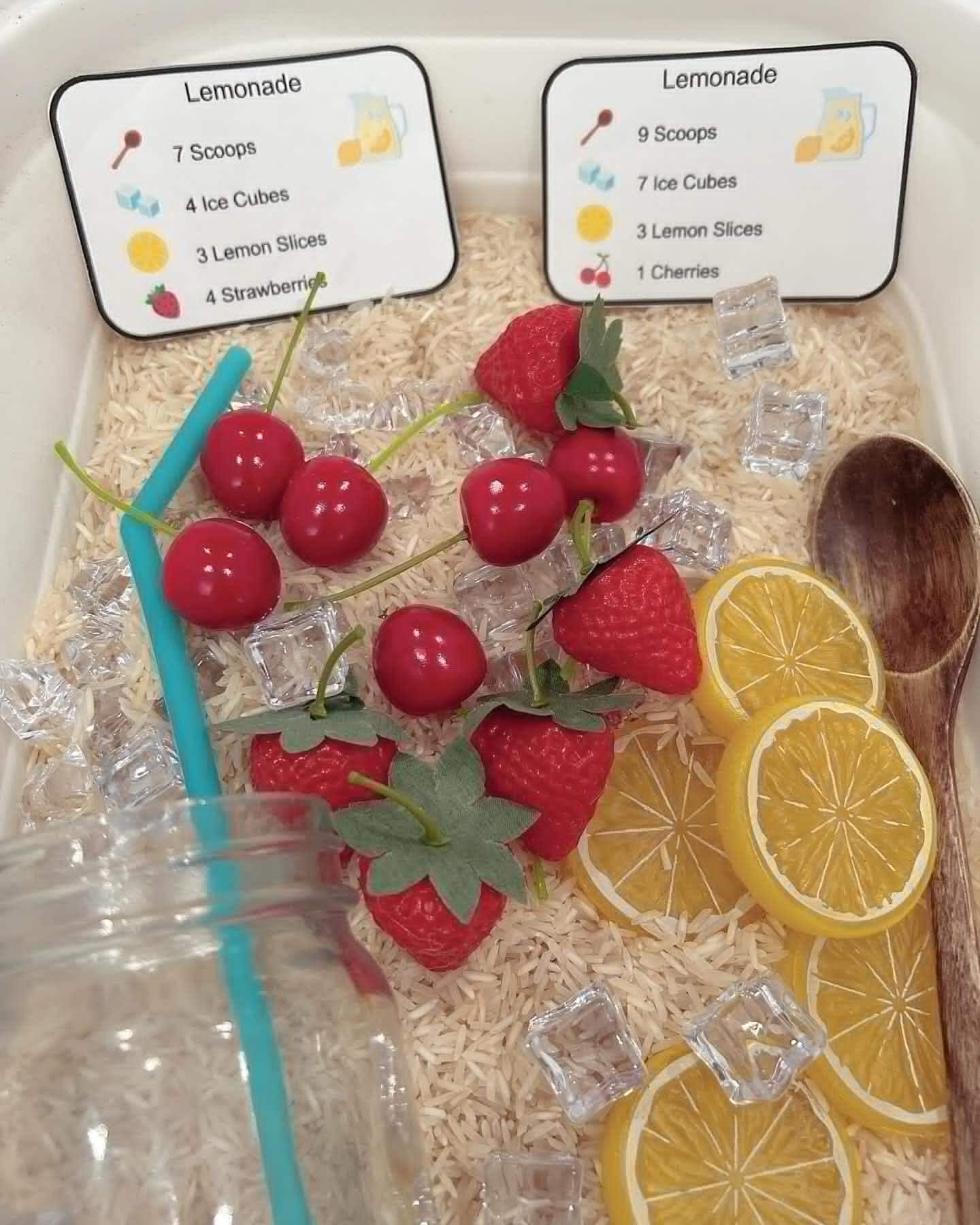 Lemonade Recipe Cards for Sensory Play | Sensory Bin Activity Cards ...
