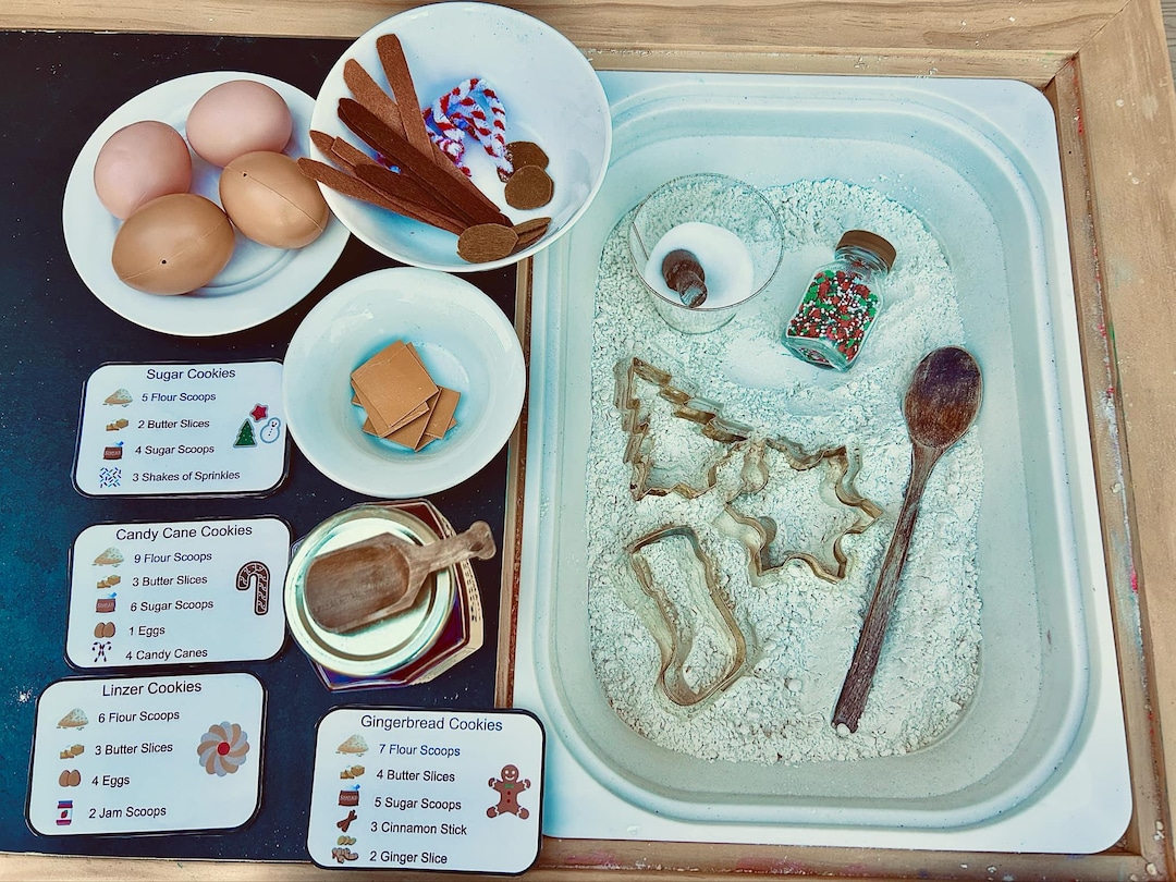 Christmas Cookies Recipe Cards for Sensory Play Sensory Cards Winter ...