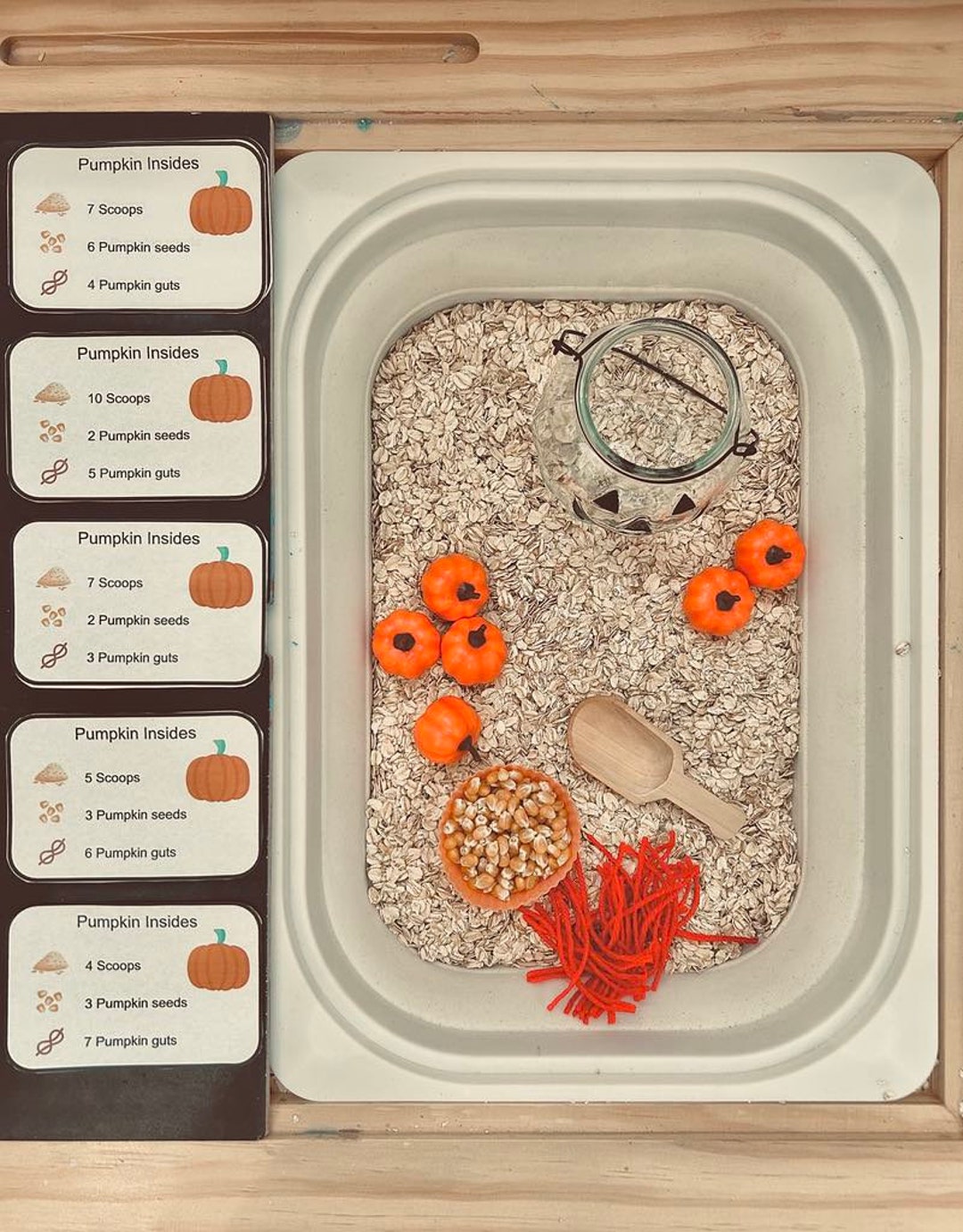 Pumpkin Guts Sensory Recipe Cards Halloween Fall Activity Toddler ...