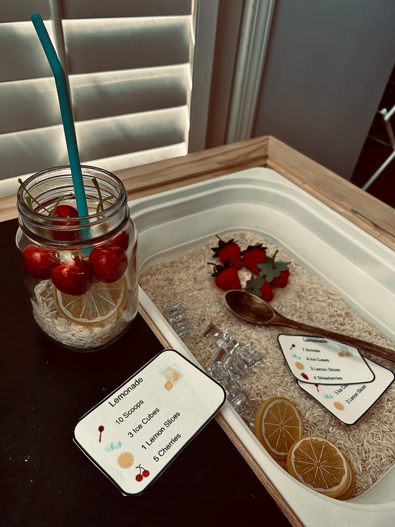 Lemonade Recipe Cards for Sensory Play | Sensory Bin Activity Cards ...