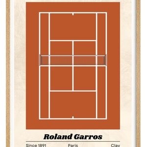 Tennis Poster Art, Minimalist Tennis Court Print 2024 Tennis Gift Not ...