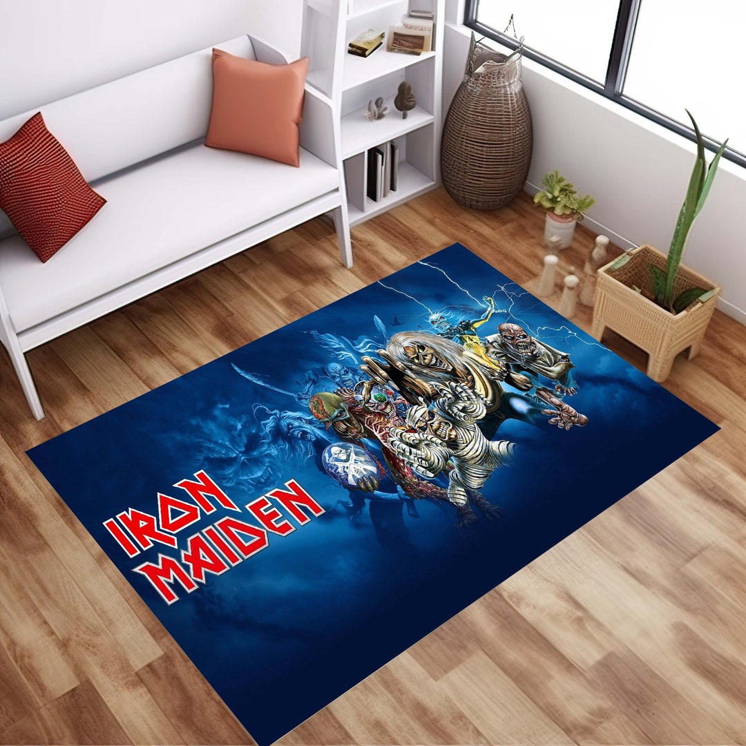 Rock Music Rug Metallica Rug Iron Maiden Rug Metal Music - Etsy