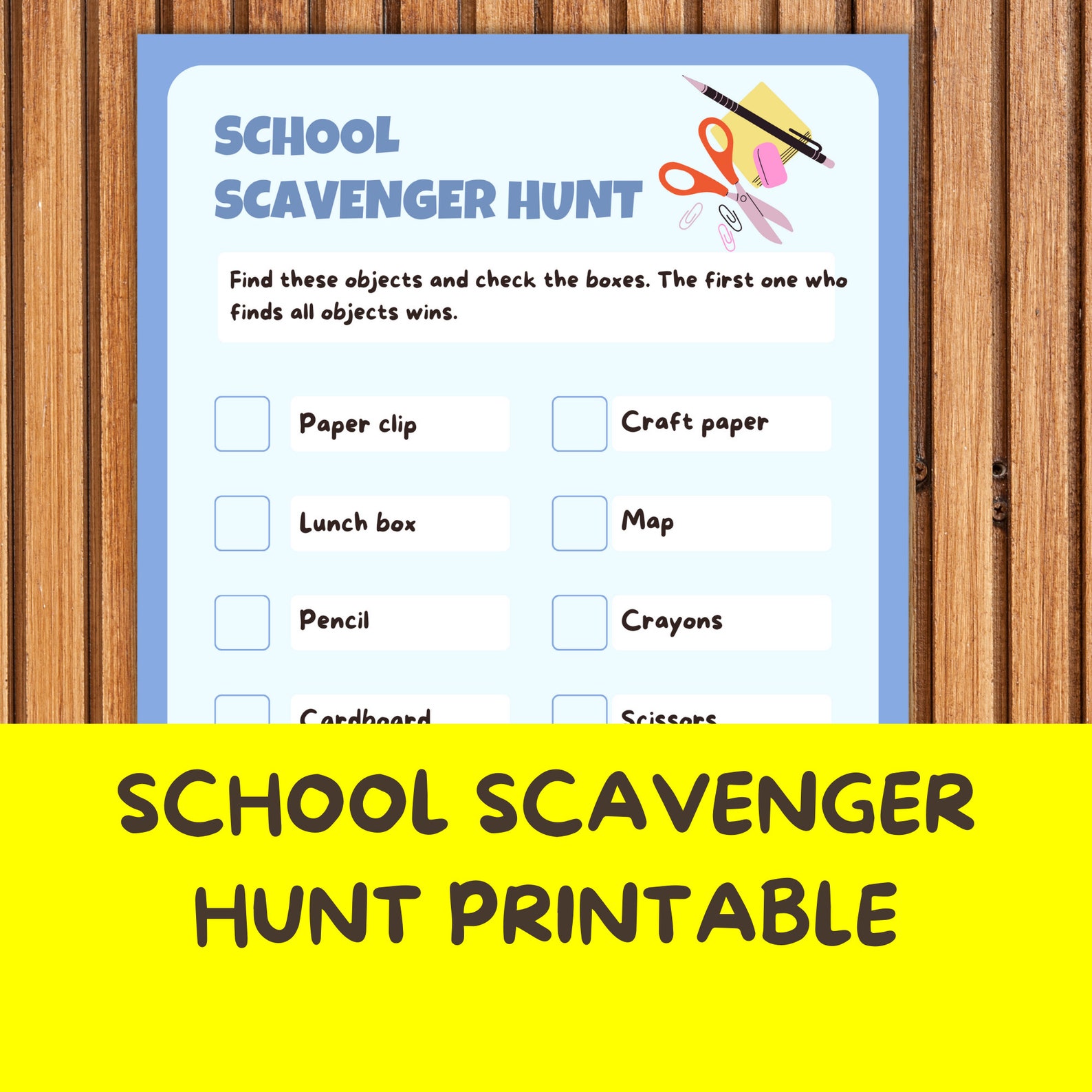 School Scavenger Hunt Printable, Treasure Hunt, Kids Scavenger Hunt ...