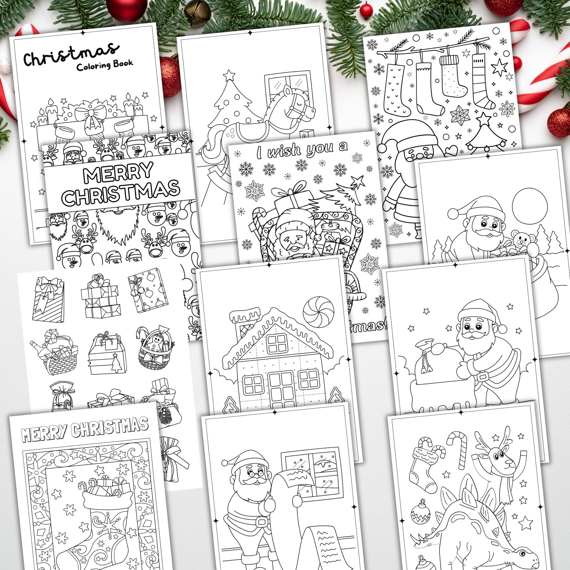 40 Christmas Coloring Pages, Christmas Printable, Christmas Games ...