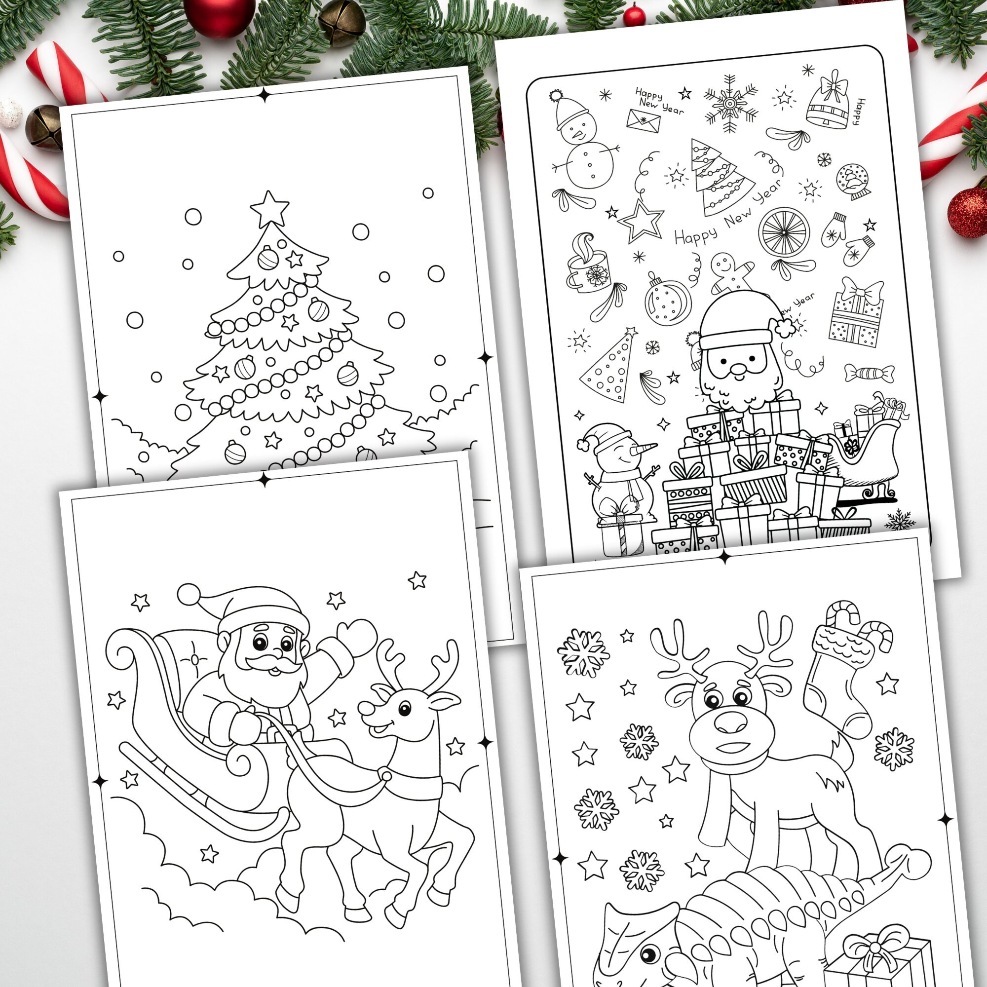 40 Christmas Coloring Pages, Christmas Printable, Christmas Games ...