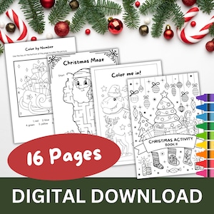 16 Christmas Activities, Christmas Coloring Pages, Christmas Printable ...