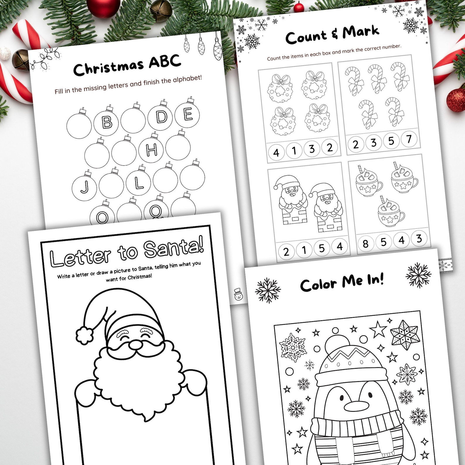16 Christmas Activities, Christmas Coloring Pages, Christmas Printable ...