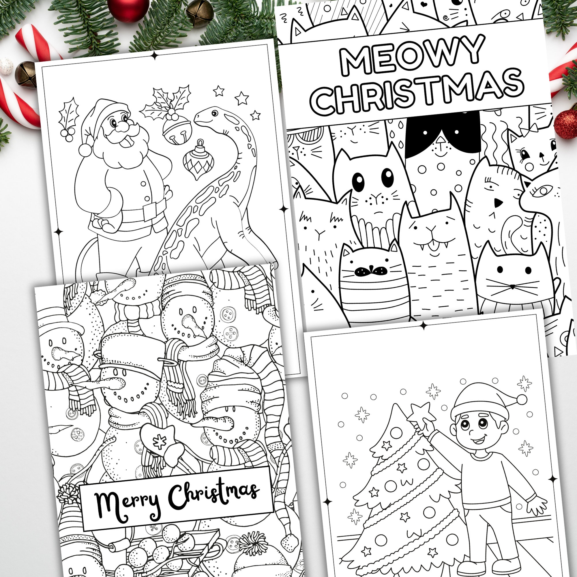 40 Christmas Coloring Pages, Christmas Printable, Christmas Games ...