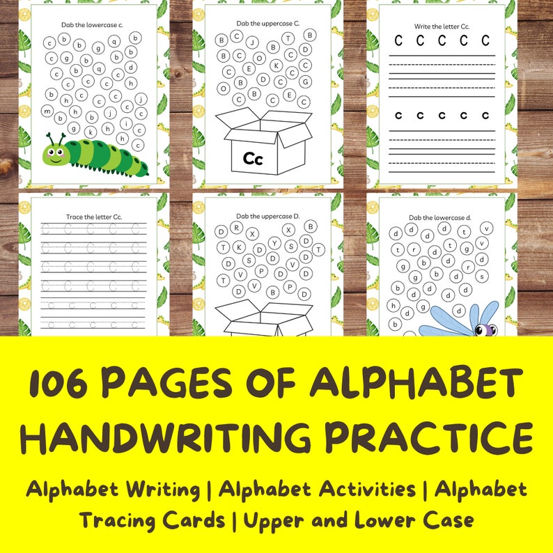 Alphabet Handwriting Practice 106 Pages, Printable Neat Handwriting ...