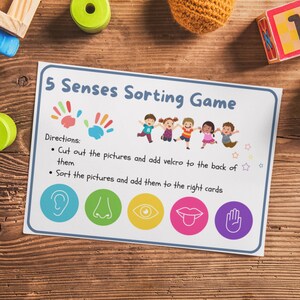5 Senses Kids Games, Toddler Activity, Preschool Printable, Homeschool ...