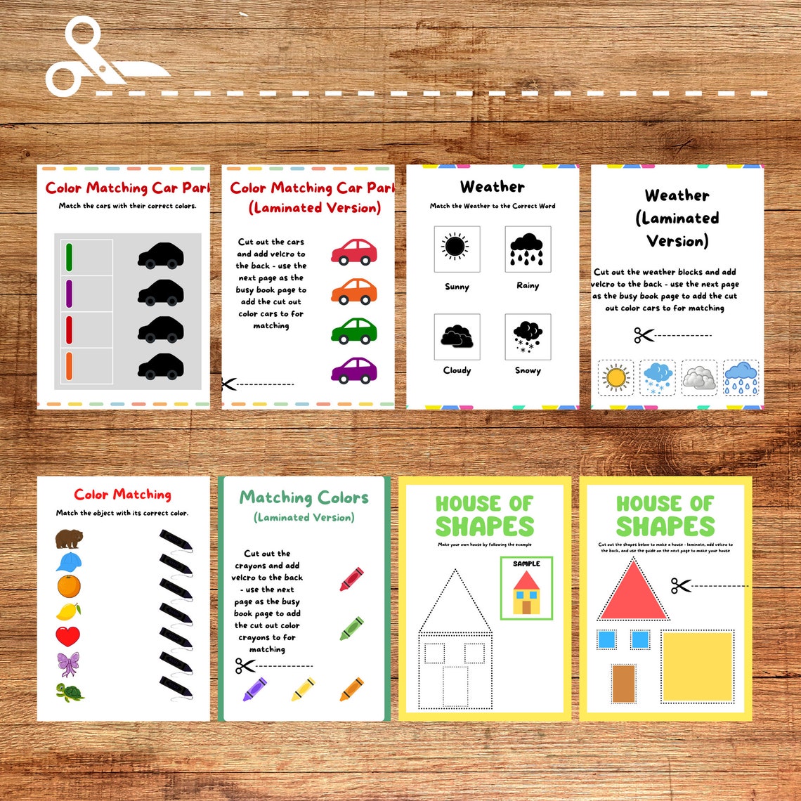 29 Page Printable Busy Book, Preschool, Kindergarten, Montessori Busy ...