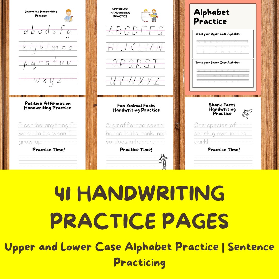 41 Pages Handwriting Practice, Alphabet Worksheet, Busy Binder ...