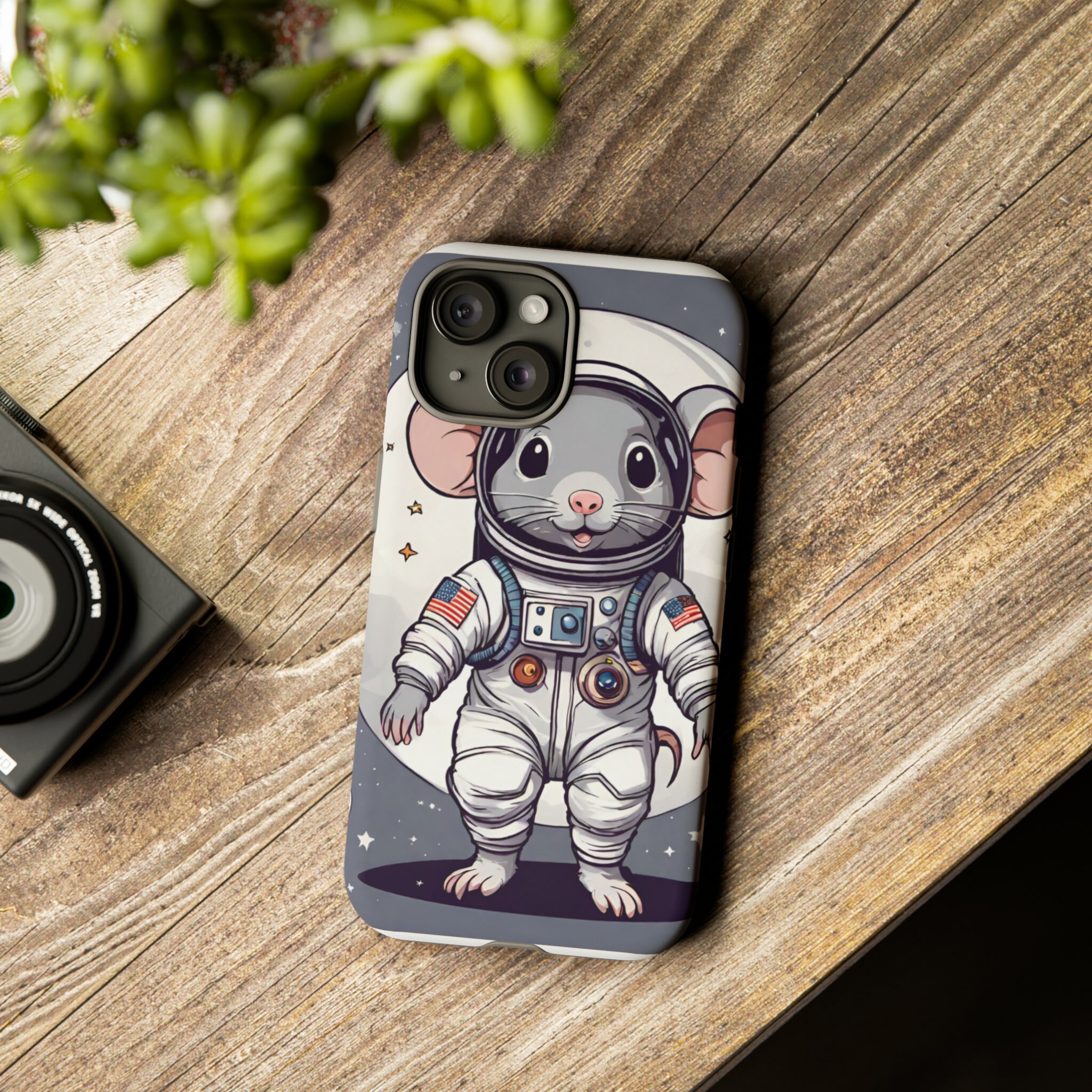 Rat in Space iPhone 15 Phone Case, iPhone Case, Rat Lover Gift, Rat Mom ...