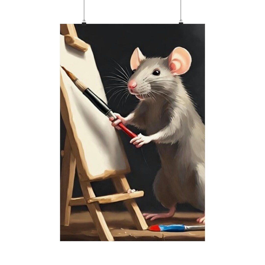 Rat Painting Poster, Home Decor, Animal Lover Gift, Art Poster Print - Etsy