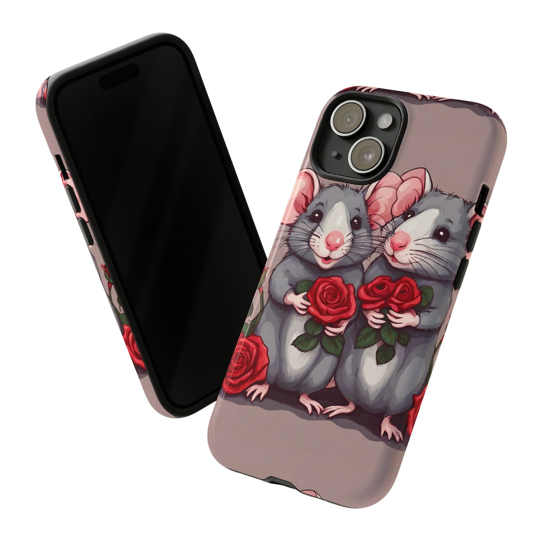 Rats Holding Roses, Cute Rats, Rat Phone Case, Rat Mom Gift, Rodent ...
